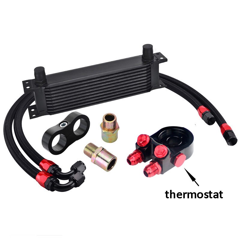 An10 Universal 10 Rows Oil Cooler Kit Oil Filter Grandado