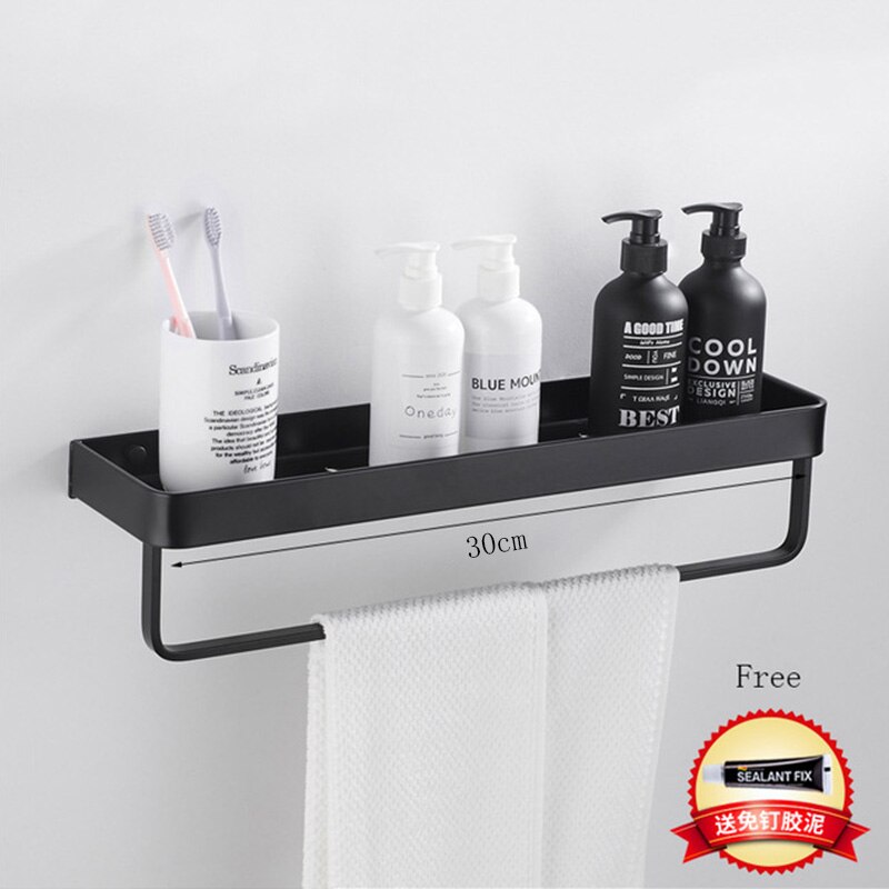 Bathroom Rack Black Home Hotel Toilet Bathroom Squ... – Vicedeal