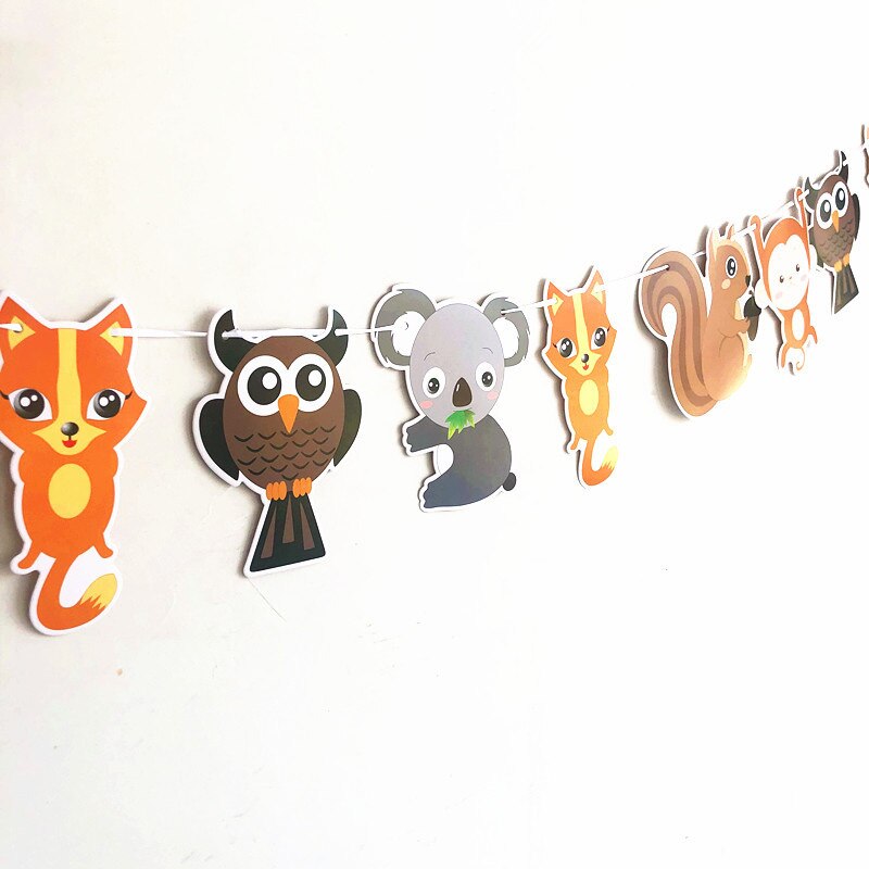 Woodland Animals Banner Jungle Safari Banner Flag ... – Grandado