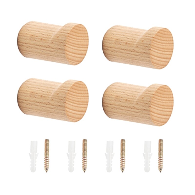 896B 4 Pcs Kleine Beuken Haak Hout Kleerhanger Han... – Vicedeal
