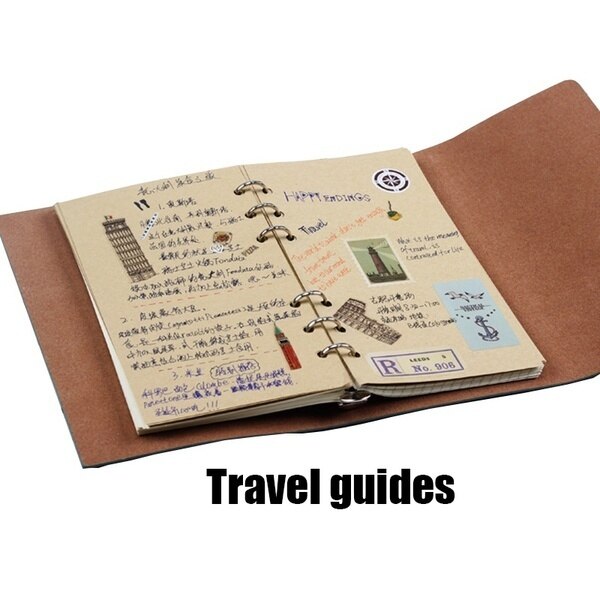 Retro Style Hand Book A6 Spiral Ring Binder Leathe... – Grandado