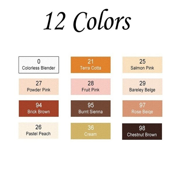 TOUCHFIVE 24 Colors Skin Tones Set Art Markers Pen... – Grandado