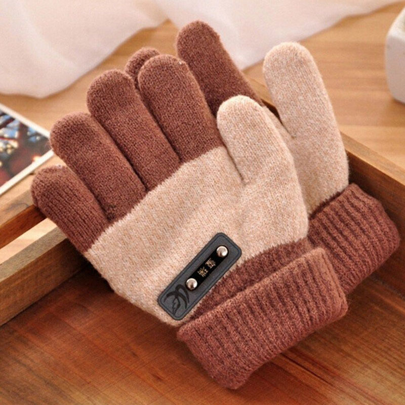 6 färger pojkar barn varma stickade handskar barn ... – Grandado