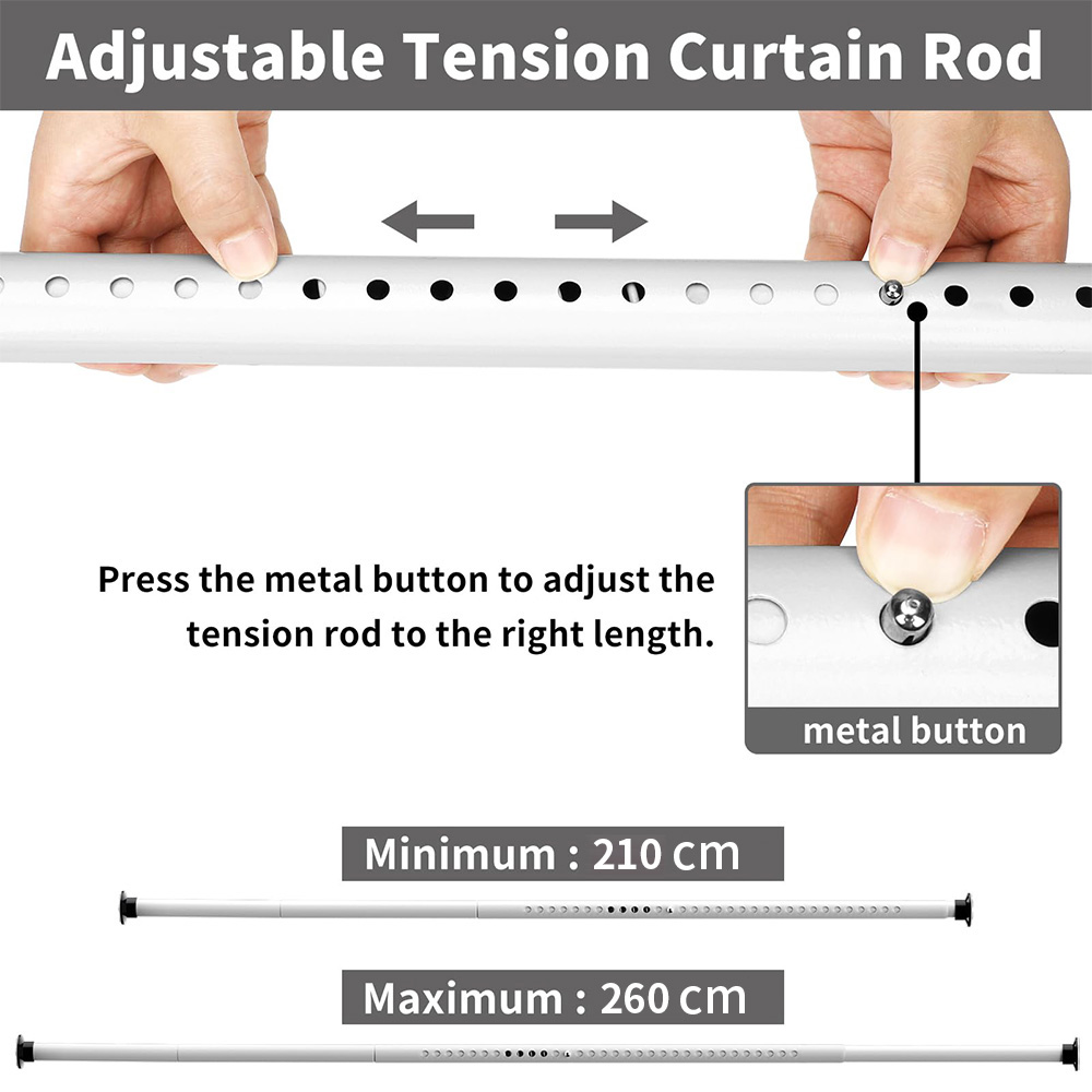 Shower Curtain Rod Extendable Rustproof Adjustable... – Grandado