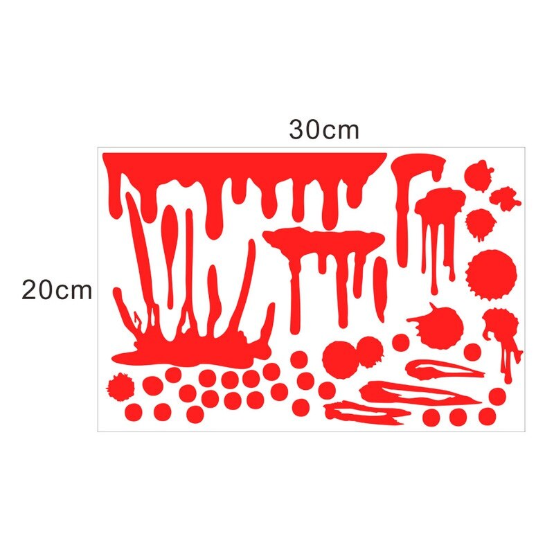 Blood Handprint Footprints Luminous Stickers Hallo... – Grandado