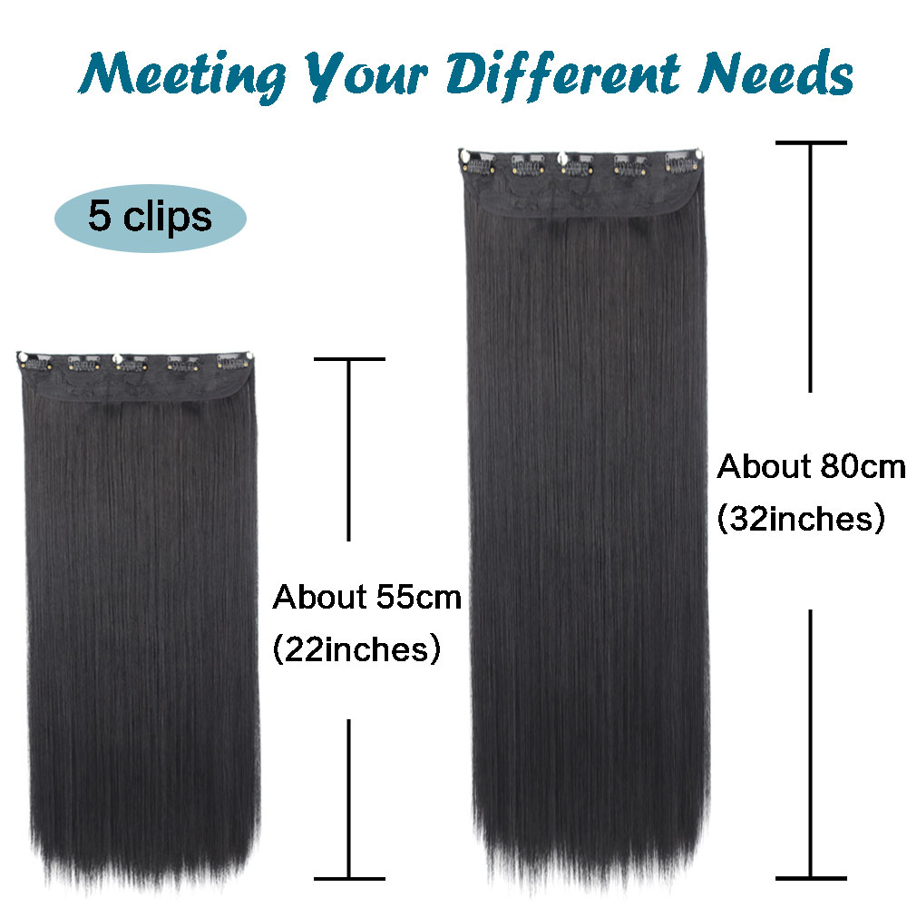 MERISIHAIR Synthetic Long Straight Hair 5 Clips Ex... – Grandado