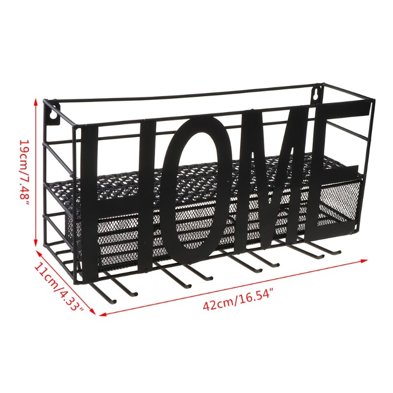 Rustic HOME Wall Mounted Black Metal Wine Rack wit... – Grandado