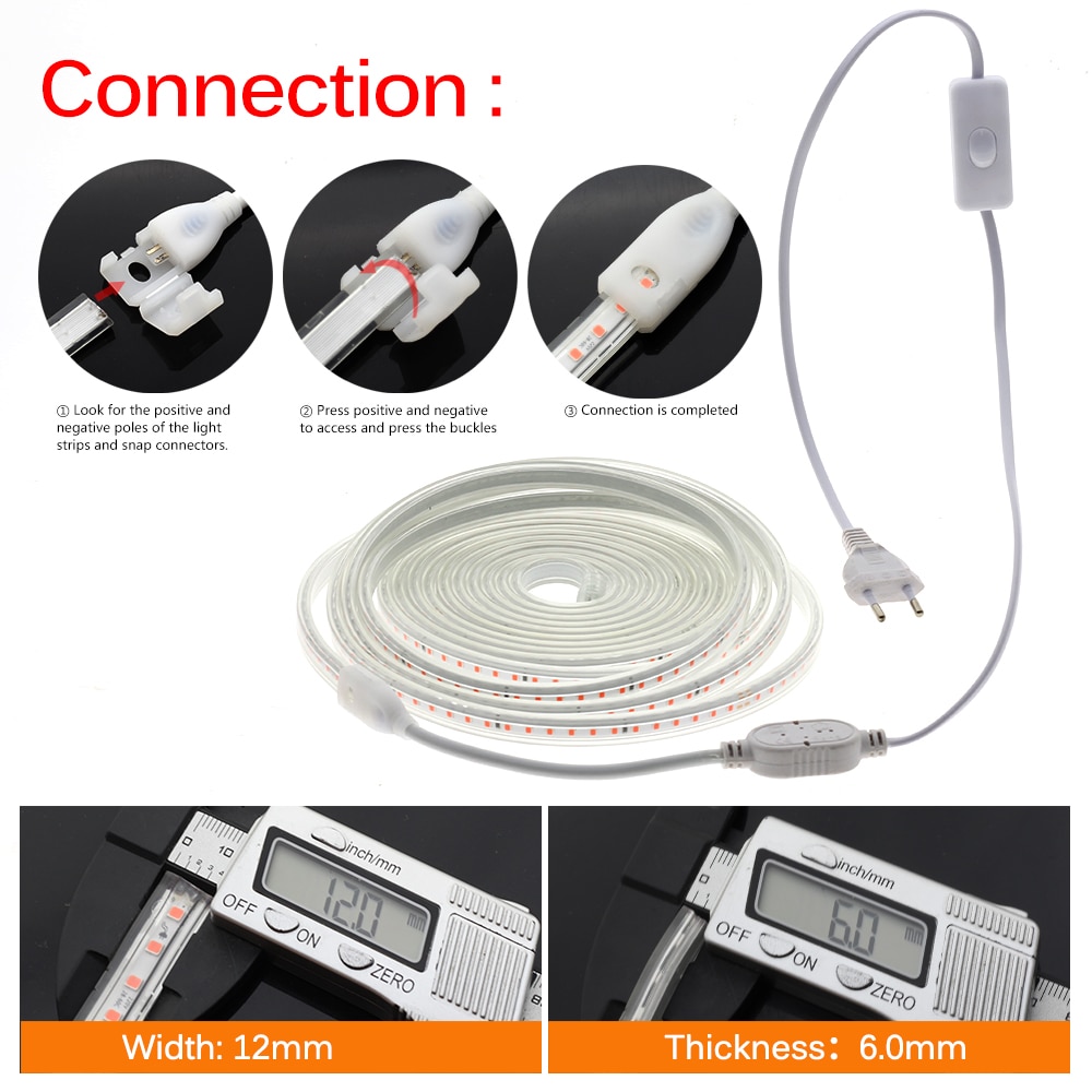 LED Grow Strip Full Spectrum Waterproof AC220V LED... – Vicedeal