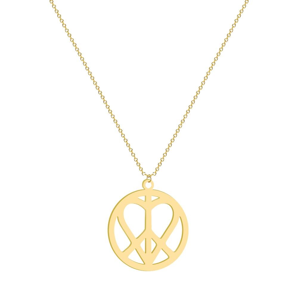Chengxun Hart In Peace Sign Hippie Liefde Charm Ha... – Grandado