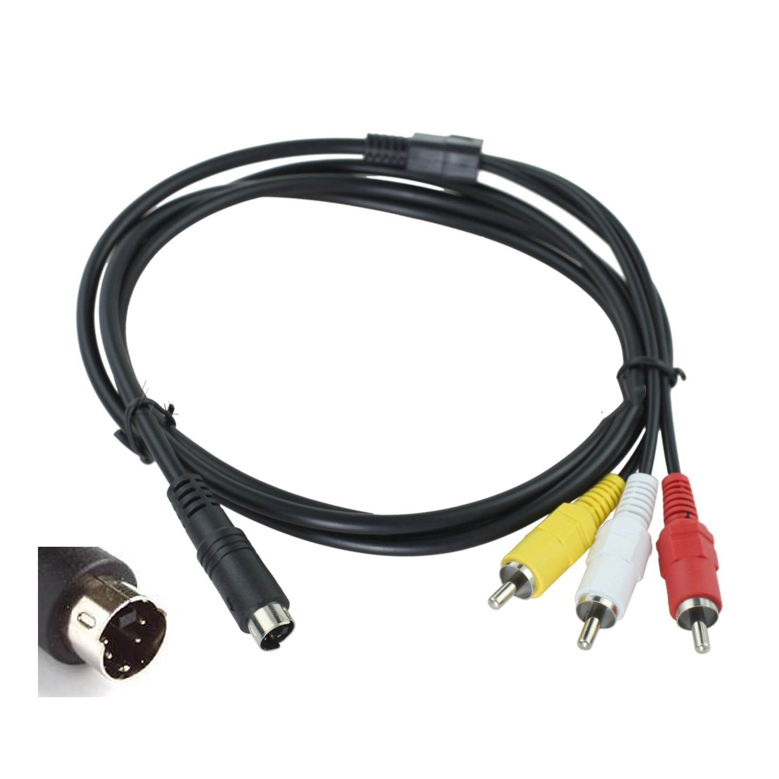 3 RCA Male to 4 Pin S-video Male Video Adapter Cab... – Grandado
