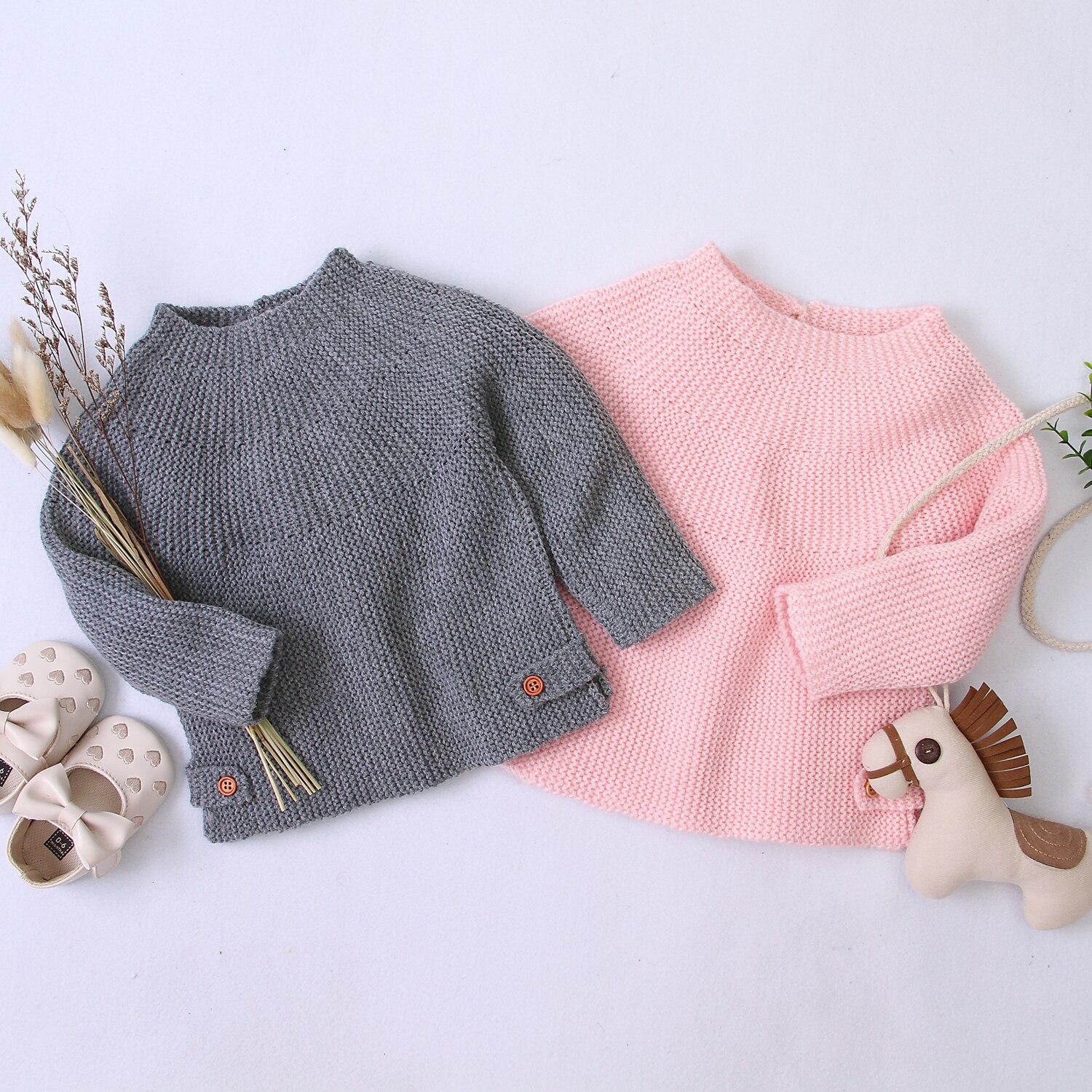 Autumn Baby Boys Girls Sweaters Kids Sweaters Wint... – Grandado