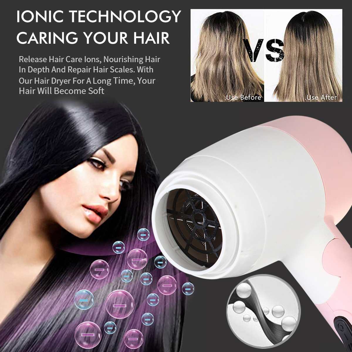 Opvouwbare Draagbare Mini Haardroger 1200W Reizige... – Grandado