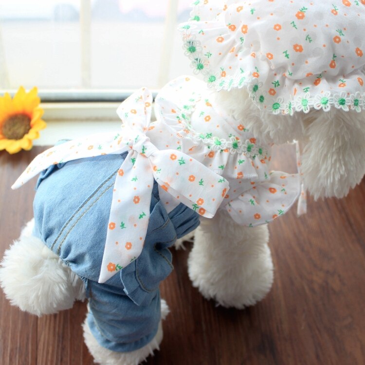 Ropa de primavera y verano para perro, Mono vaquer... – Grandado