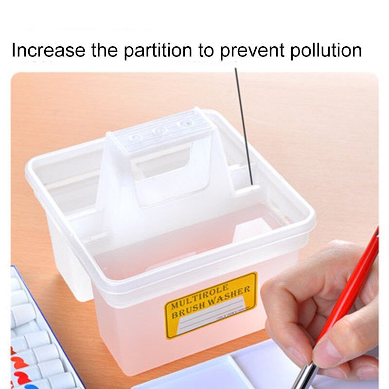 Square Portable Pen Wash Bucket Anti-fall Plastic ... – Vicedeal