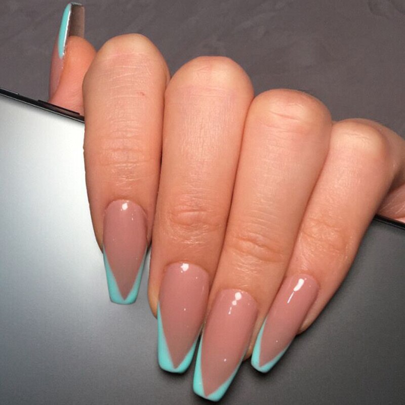 Pro 9 Sizes Easy French Smile Cut V Line almond sh... – Grandado