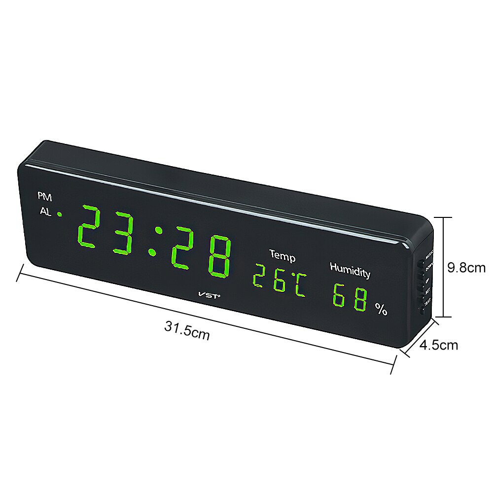 Digital Wall Clock USB Big LED Time Calendar Tempe... – Vicedeal