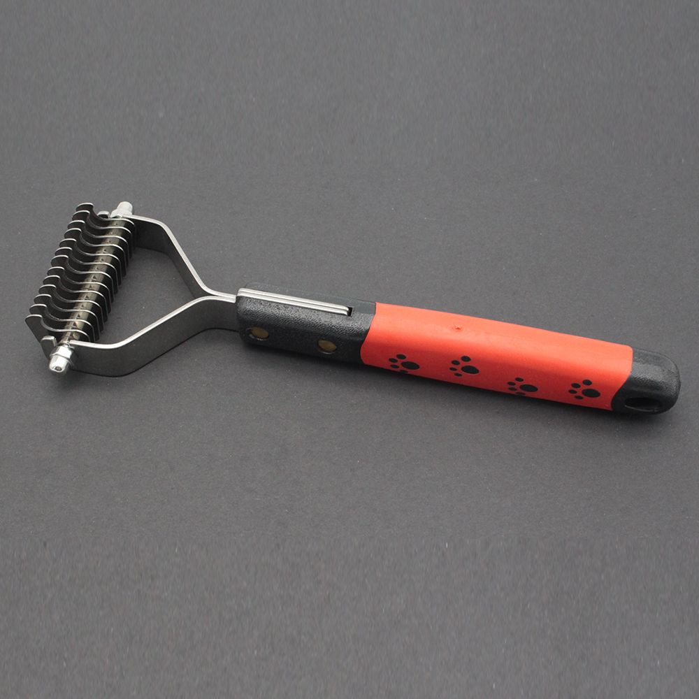 Pet Fur Knot Cutter Remove Rake Grooming Shedding ... – Vicedeal
