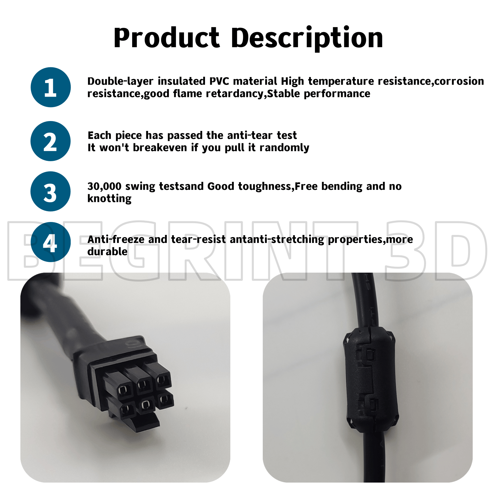 For Bambu Lab H2D X1C P1S 3D printer 6pin Data Cab... – Grandado