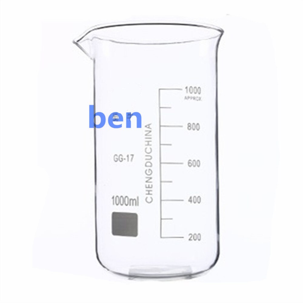 1000mL Glass Beaker Tall Form Chemical Lab Glasswa... – Grandado