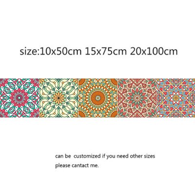 Colorful Spanish style Tile Floor Wall Sticker Kit... – Grandado