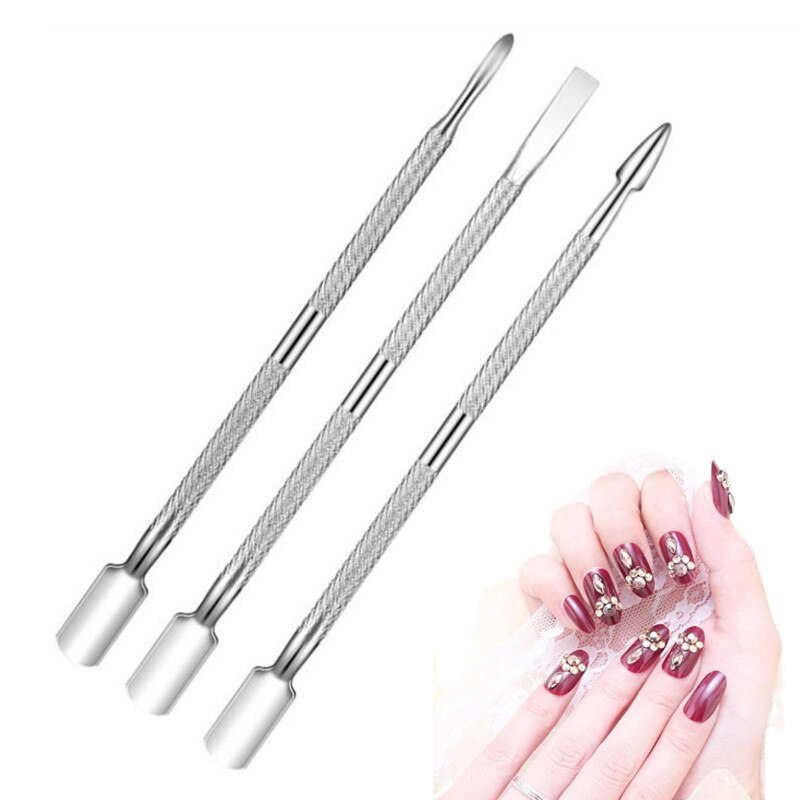 3pcs Cuticle Pusher Scraper Stainless Steel Gel Na... – Vicedeal
