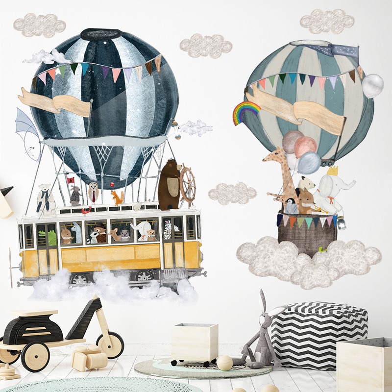 air balloon Wall Sticker kids baby rooms home deco... – Vicedeal