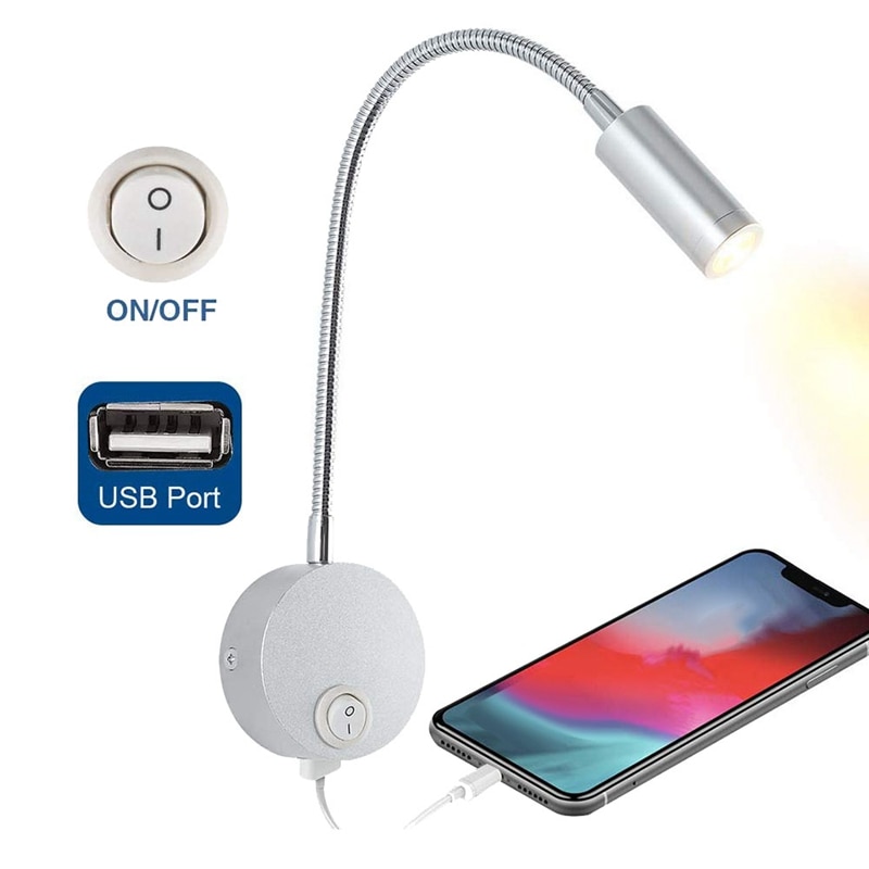 DC 12V Reading Light with USB Charging Port RV Int... – Vicedeal