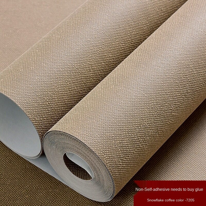 Simple modern non woven fabric solid color wallpap... – Grandado