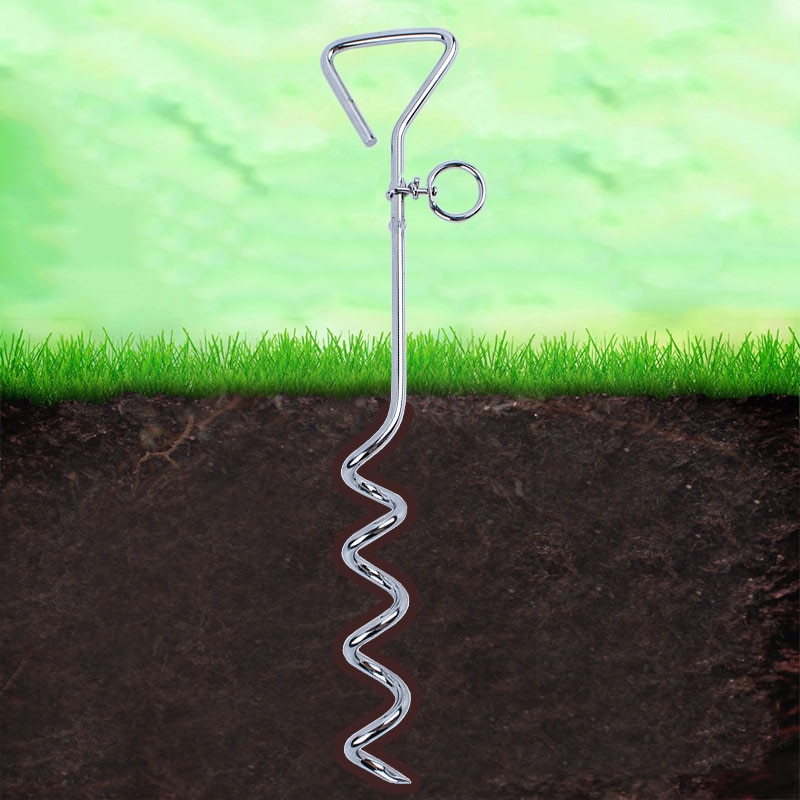 Durable Chrome Plated Anti Rust Dog Tie Out Stake ... – Vicedeal