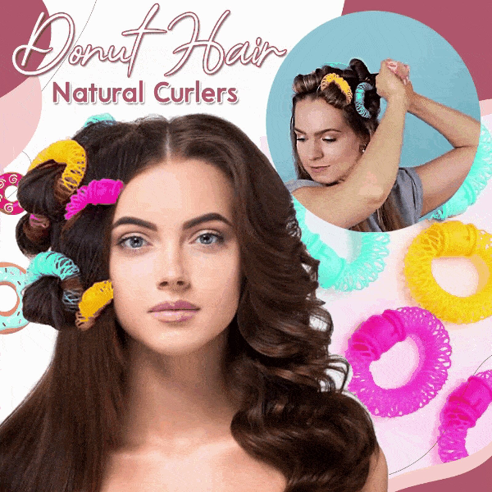 Donut Hair Rollers Magic Sticks Hair Natural Curle... – Grandado
