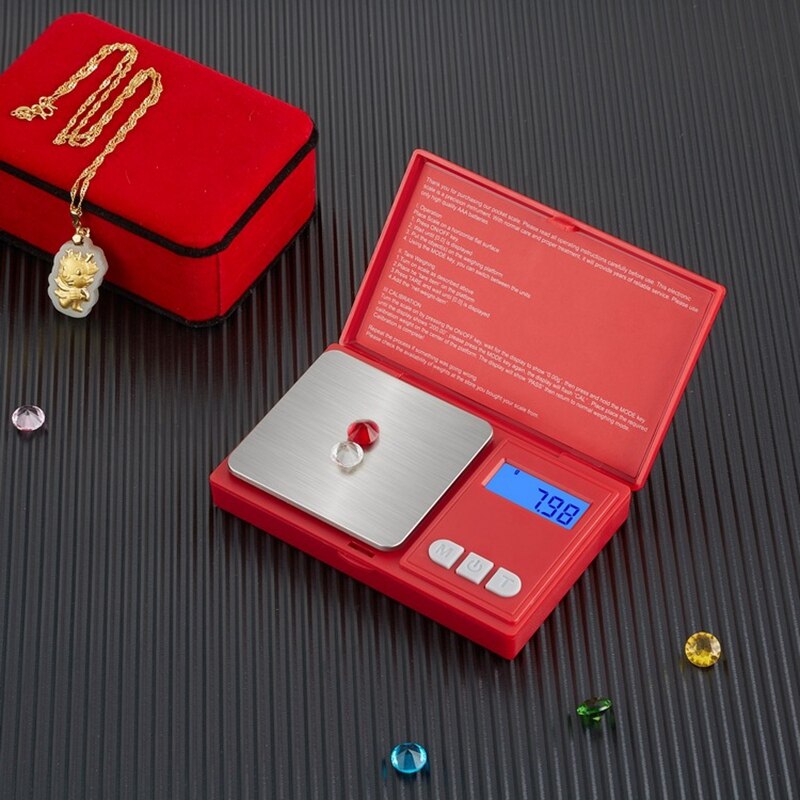 Mini Digital Scales Red Electronic Balance Scale 0... – Grandado