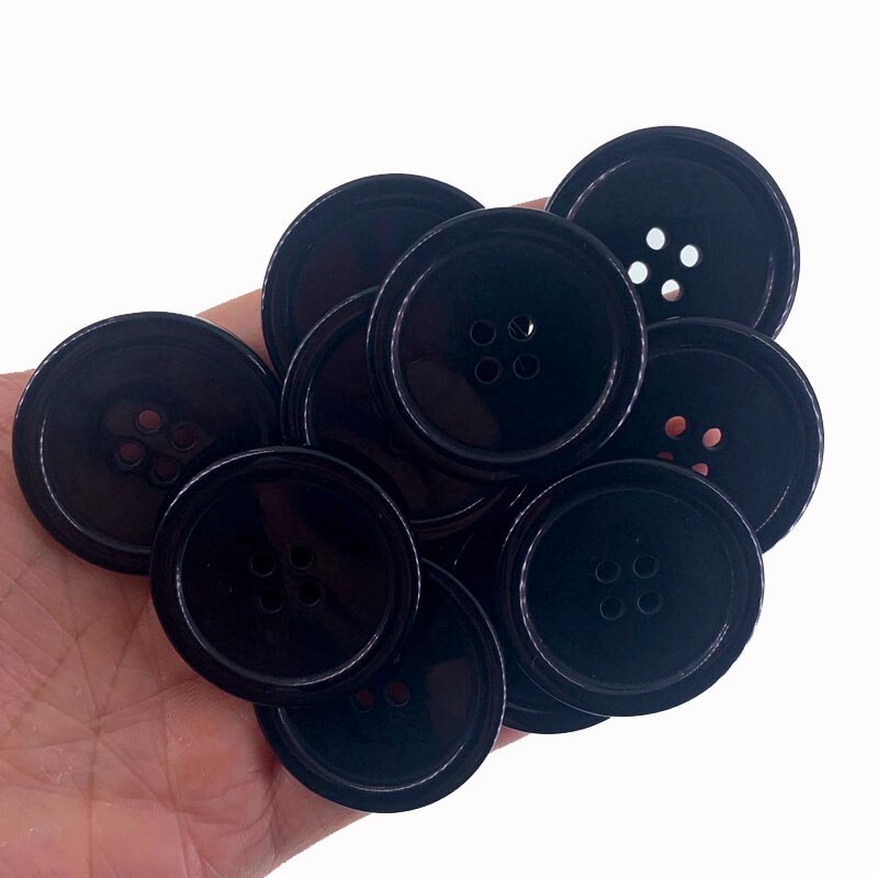 10pcs 4-Hole White Black Resin buttons for clothin... – Grandado