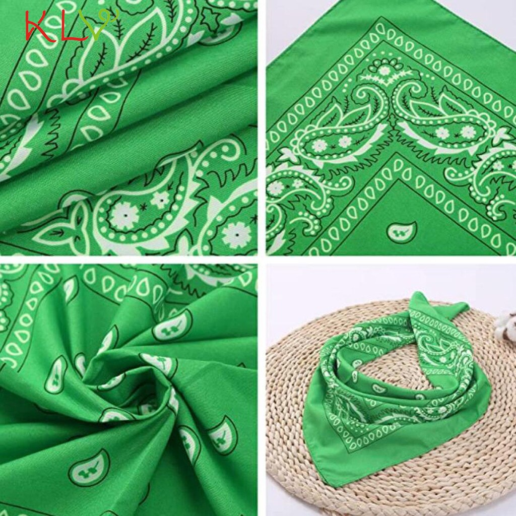 12 Pack Katoen Bandana Sjaal + 10 Stuks Elastische... – Grandado