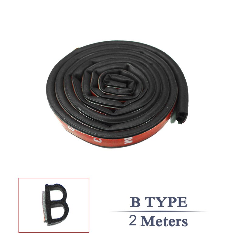 2M B Type EPDM Rubber Auto Deur Afdichting Strip S... – Vicedeal