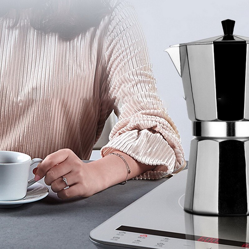 450ML Moka Pots Octagonal Aluminum Cups Latte Capp... – Grandado