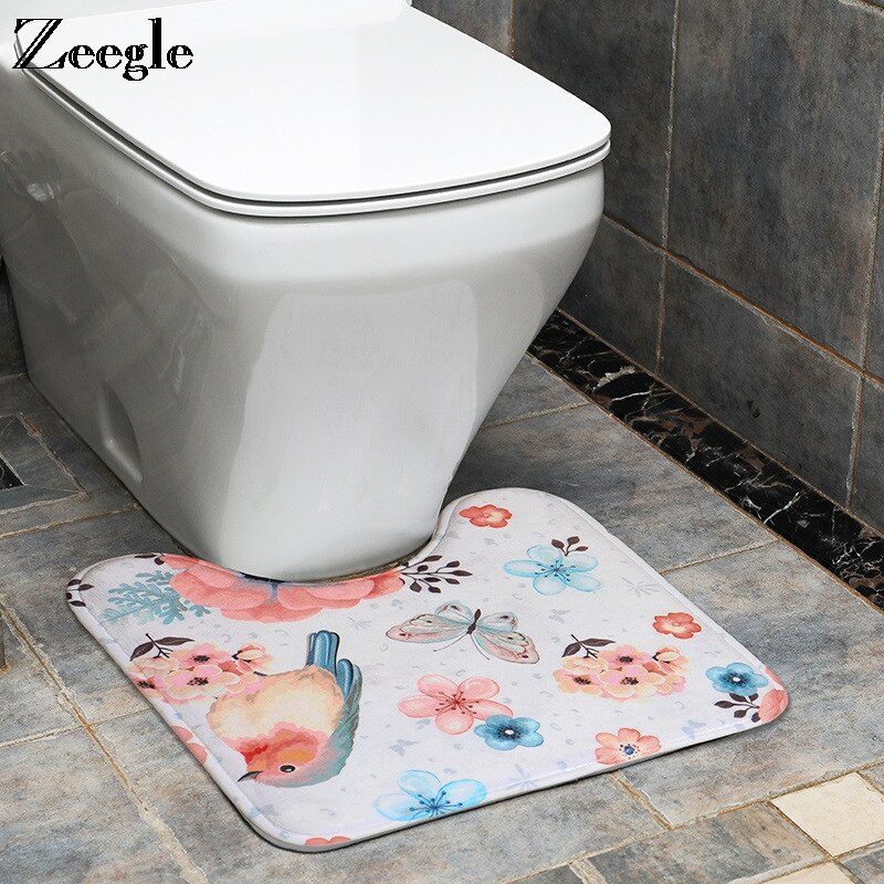 Zeegle Toilet Pedestal Rug Flannel Non Slip Foot M... – Vicedeal