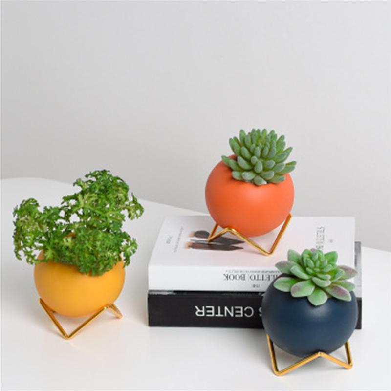 1pc Ceramic Round Flower Pot Plant Pot Macetero Ma... – Grandado