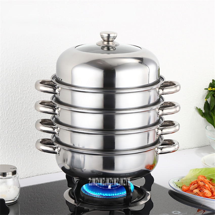 Multi - layer 28 cm Steamer Stainless Steel Thicke... – Vicedeal
