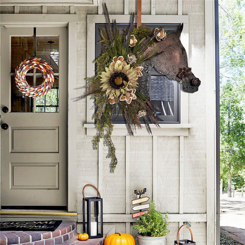 Oorlog Paard Herfst Krans Animal Vorm Krans Voorde... – Vicedeal