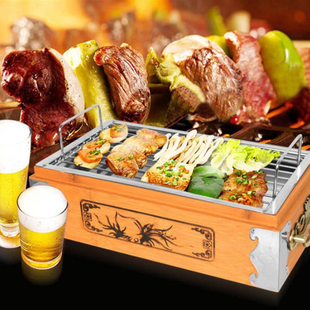 High Barbecue Grill Household Outdoor Portable Squ... – Grandado