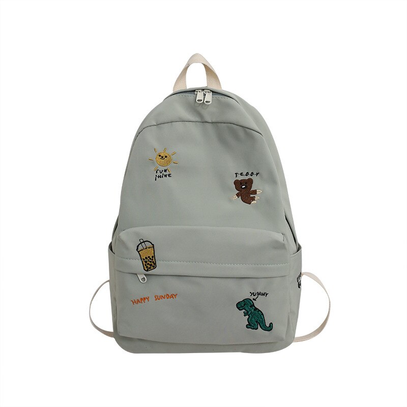 Preppy Stijl Vrouwen Rugzak Leuke Cartoon Borduurw... – Vicedeal