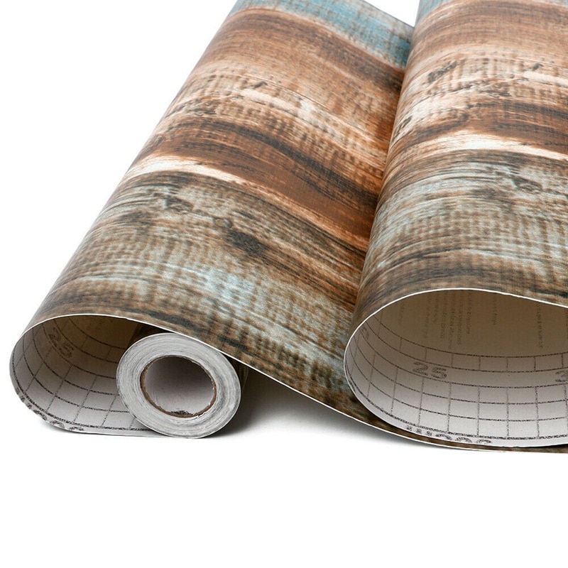 6M Vinyl 3D Rustic Wood Plank Self Adhesive Wallpa... – Vicedeal