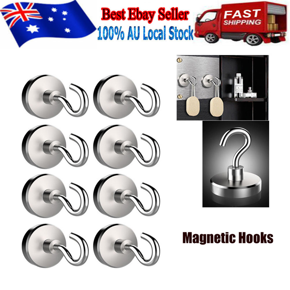 6 Pcs Heavy Duty Strong Magnetic Hooks for Storage... – Grandado