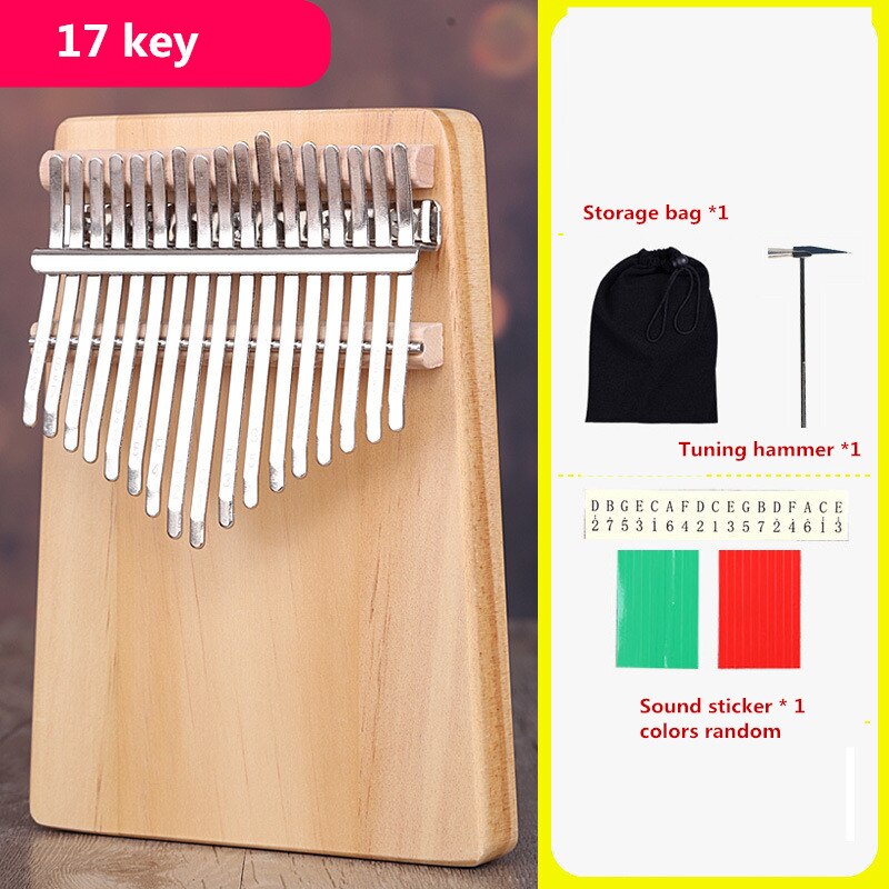 17 Keys Tone Sandalwood Kalimba African Mbira Thum... – Grandado