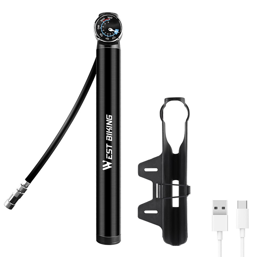WEST BIKING 120PSI Electric Bicycle Pump TYPE-C US... – Grandado