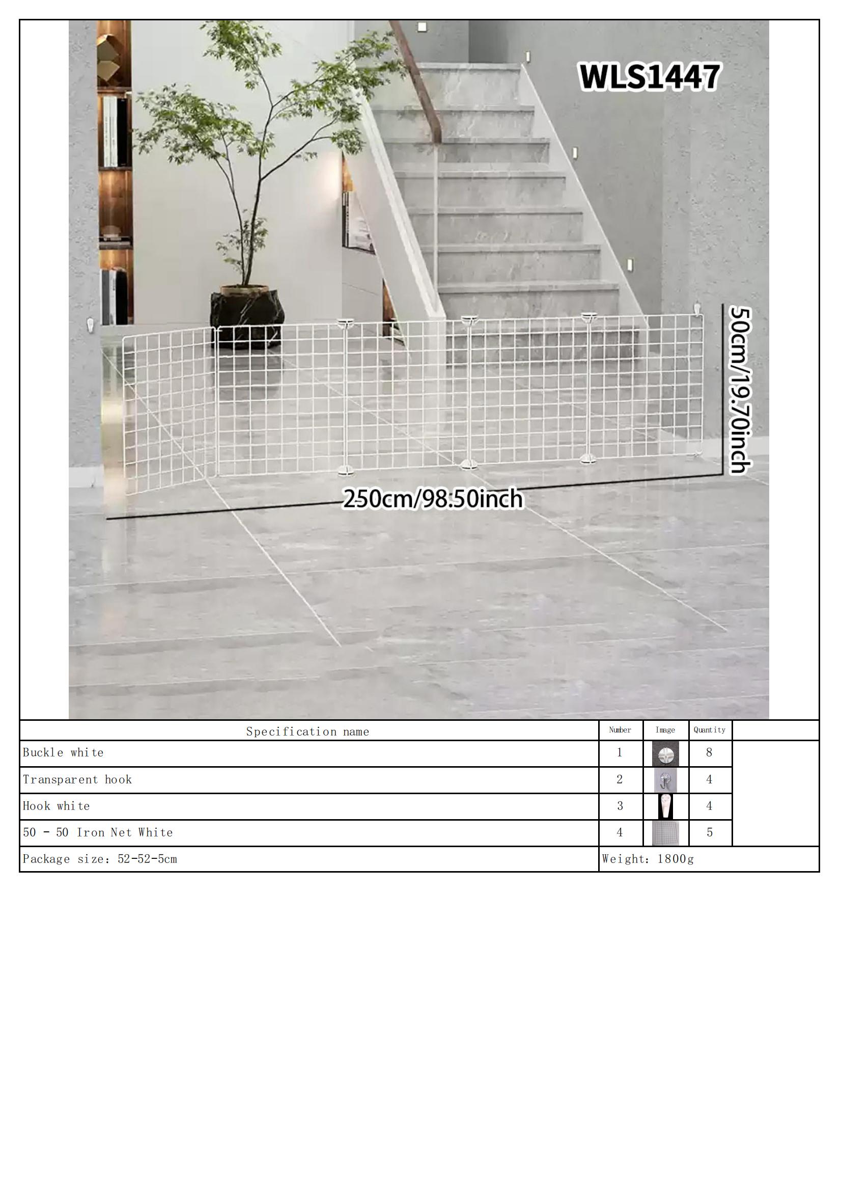 Pet Gate Barrier, Stair Guardrail, Cat and Dog Iso... – Grandado