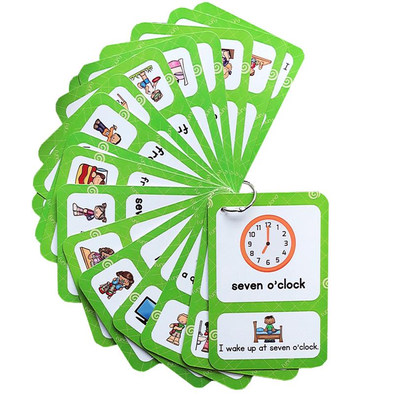 20Pcs/lot Telling Time Activities English Cards To... – Grandado