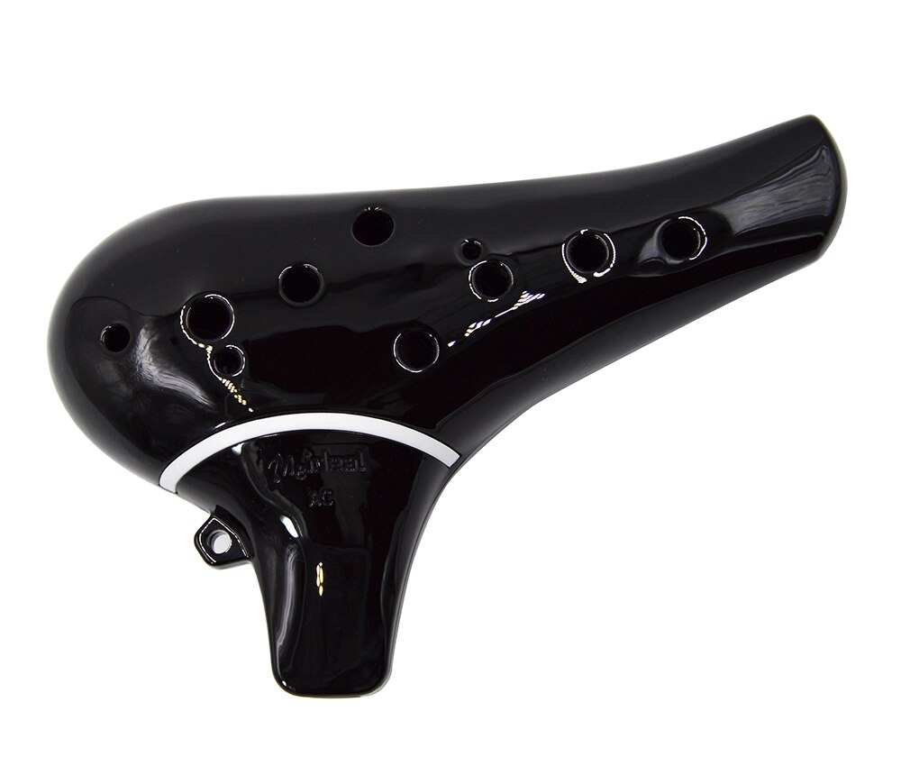 12 trous en céramique Ocarina flûte Alto C noir/bl... – Grandado