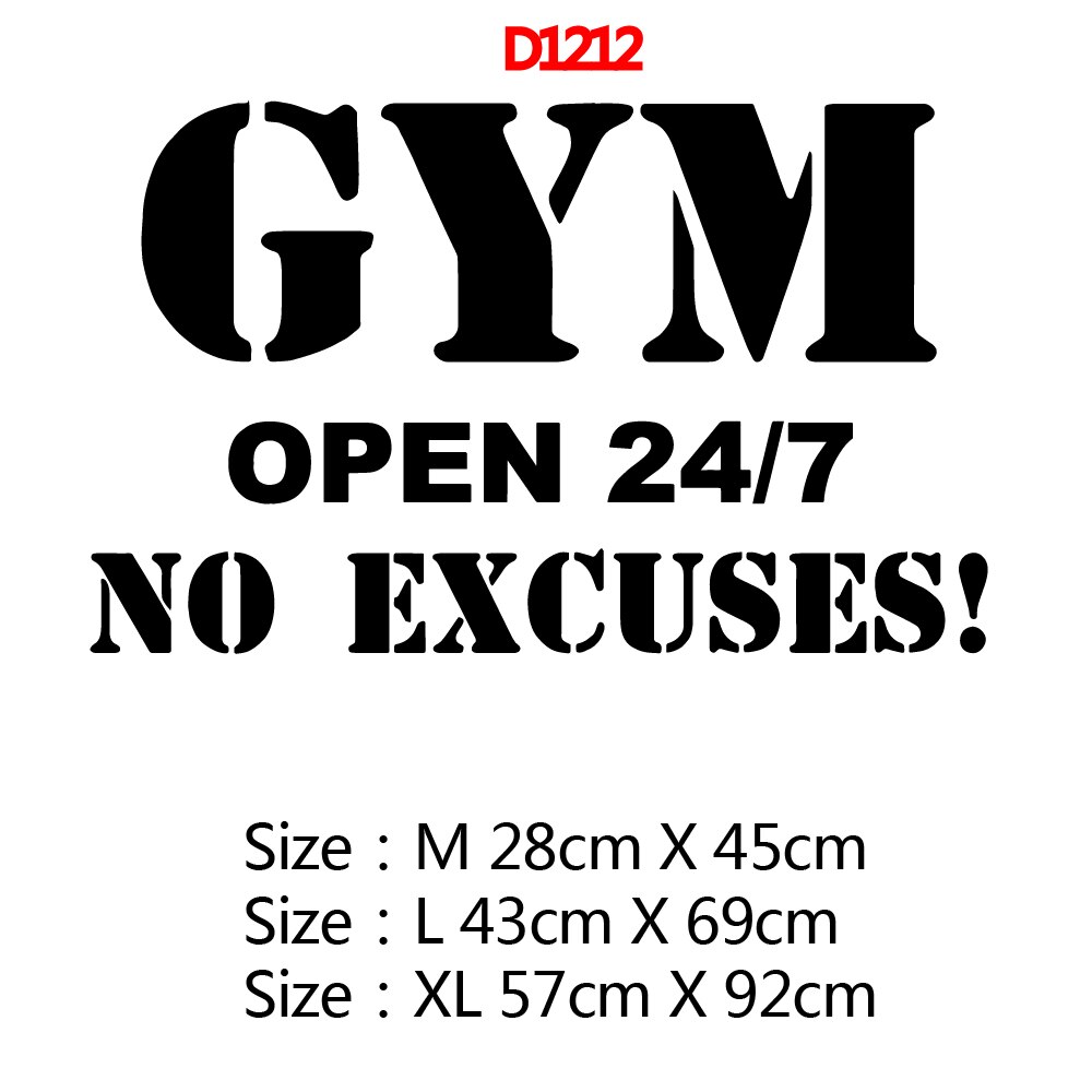 Gym Decal Frase Muurstickers Voor Gym Fitness Kame... – Grandado