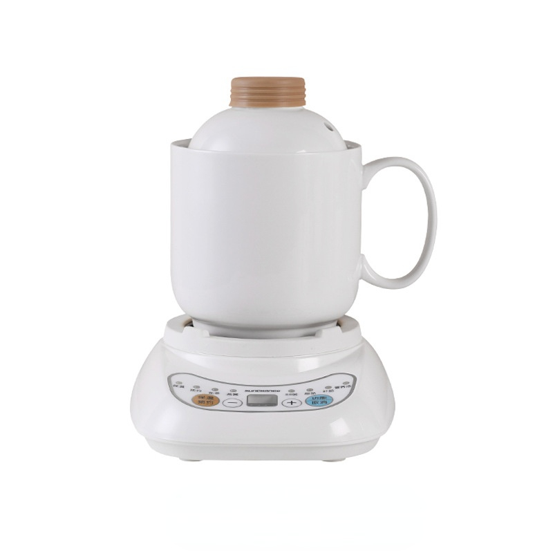 600ml Portable White Electric Kettle Ceramic Handl... – Grandado